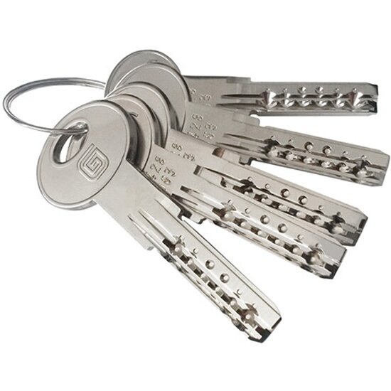 Цилиндровый механизм под вертушку Гардиан GB 102 мм (51/51V) Ni никель 5 кл. /128:4839/