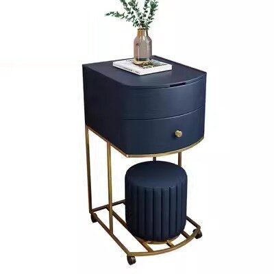 Туалетный столик-трансформер на колесиках Elisa (Столик + пуф / синий)