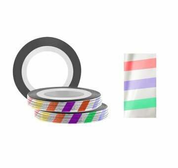 Jessnail Фольга для дизайна ногтей в рулоне 20м*0,8мм, радуга голография (74748)