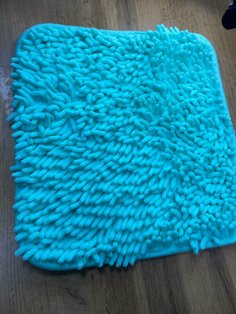 Коврик для ванной комнаты макароны 35*35см бирюзовый