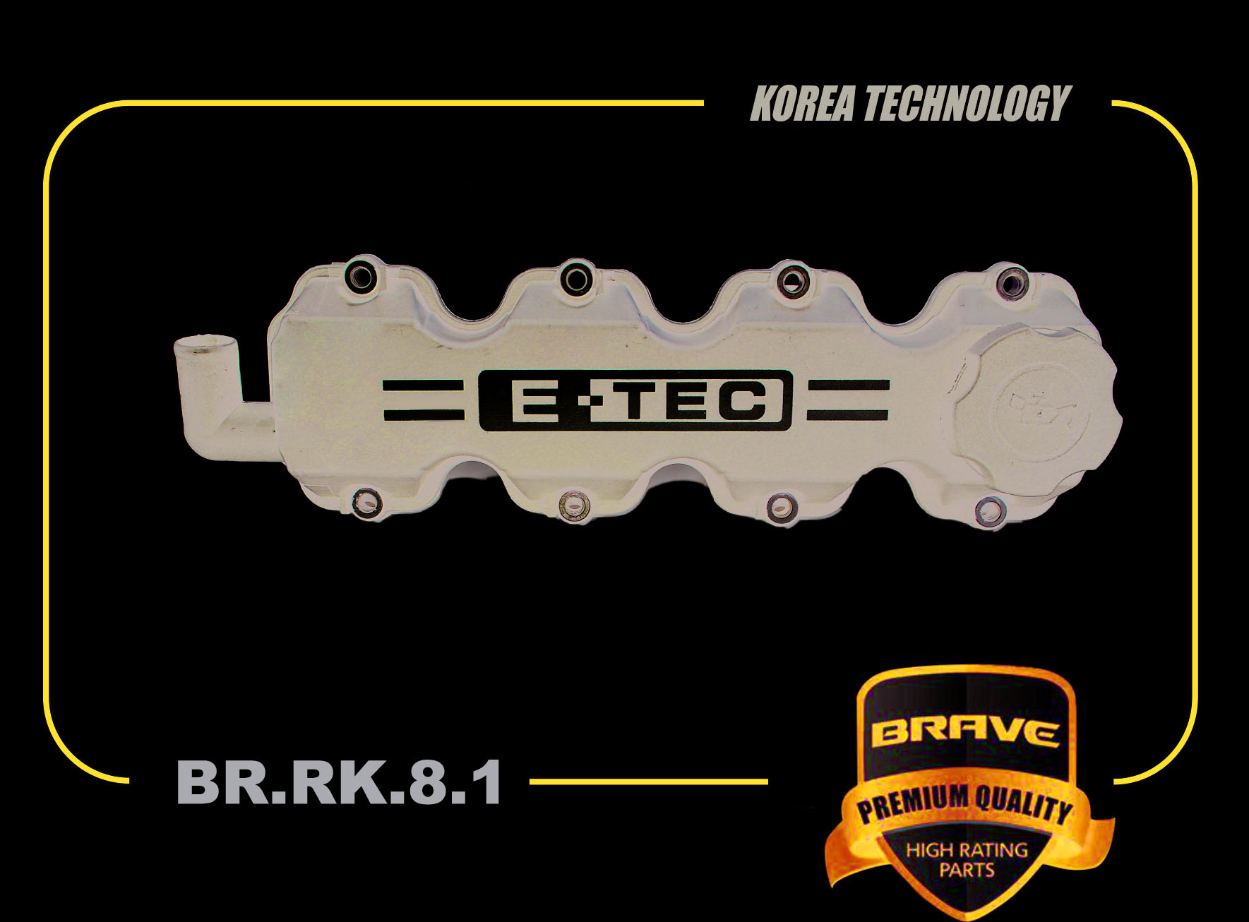 Brave BR. RK.8.1 (BRRK81_BR8) крышка клапанная 96181319 br. rk.8.1 nexia, Lanos (Ланос) 1.5-1.6 8кл. пластик. с прокл