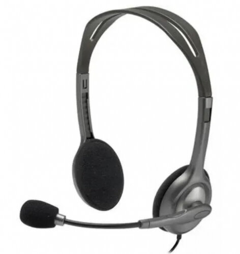 Гарнитура Logitech H111, проводная (3.5 mm), серый