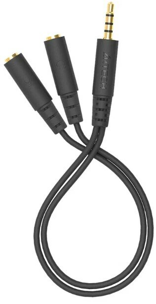 Адаптер аудио A4Tech AD-3P 2xJack 3.5 (f)/Jack 3.5 (m) 0.2м. черный