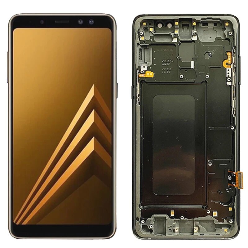 SUPER AMOLED A730 для Samsung A8 Plus 2018 ЖК-дисплей сенсорный экран с рамкой дигитайзер в сборе для A8 + 2018 A730F ЖК-дисплей With Black Frame