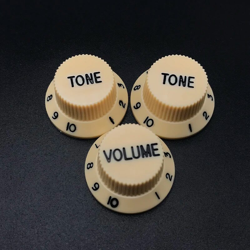 Ручки регулировки громкости для электрогитары IFUNPLAY 0601JTN 3шт Yellow 2T1V