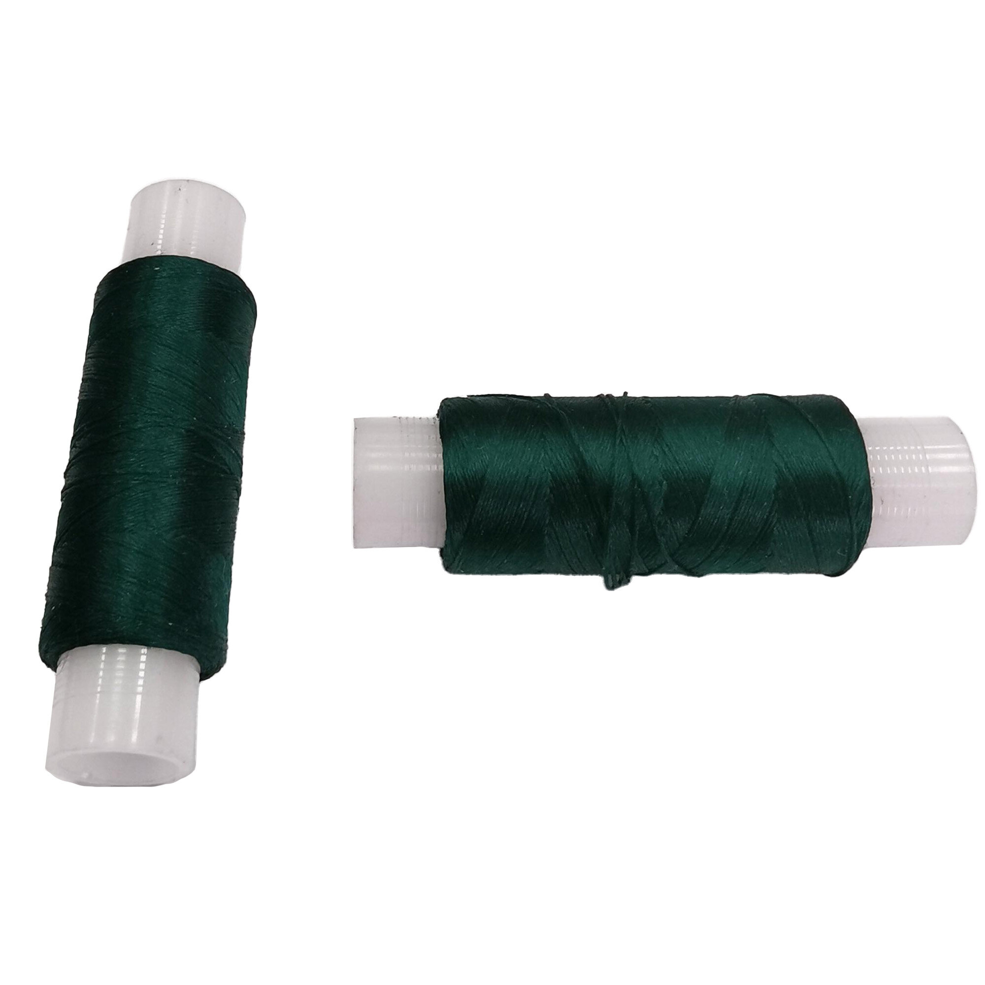 Нить шелковая, Моснитки 33С, цвет №097 (цвет изумрудно-зеленый), катушка 100 метров