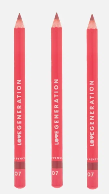 Карандаш для губ Love Generation Lip Pencil тон 07 Холодный коричневый, 1.2 гр 3 шт