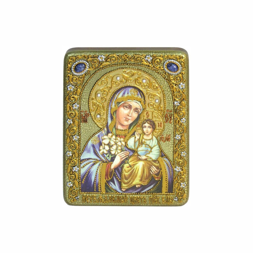 Подарочная икона Божией Матери Неувядаемый Цвет 15*20см 999-RTI-223m