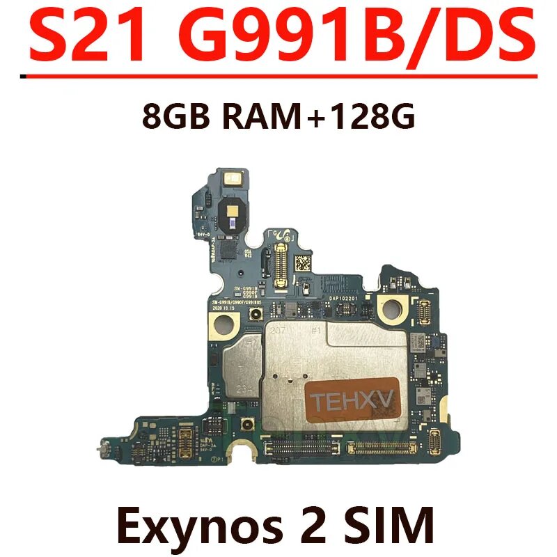 Разблокированная материнская плата для Samsung Galaxy S21 5G G991B G991B/DS G991N Plus G996B G996N 8 ГБ ОЗУ 128 ГБ 256 ГБ материнская плата 128G G991BD