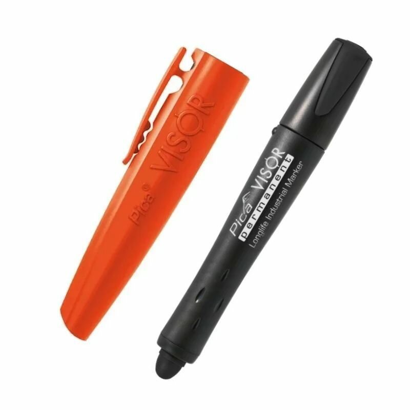 Перманентный восковой карандаш, со сменным стержнем, PICA-MARKER 990/46 Pica - Visor permanent (Черный)