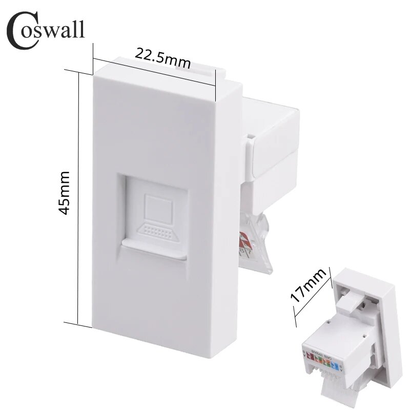 Coswall Настенная розетка CAT6 RJ45 Internet