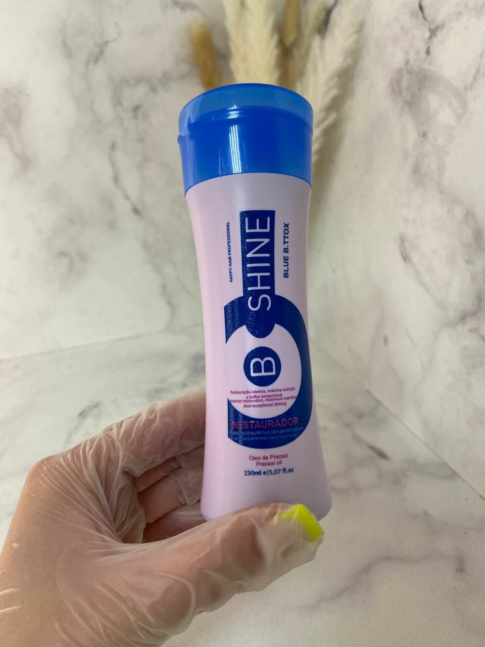 Ботокс Happy Hair "Original B Shine", синий, для вьющихся, осветленных волос, 150 мл