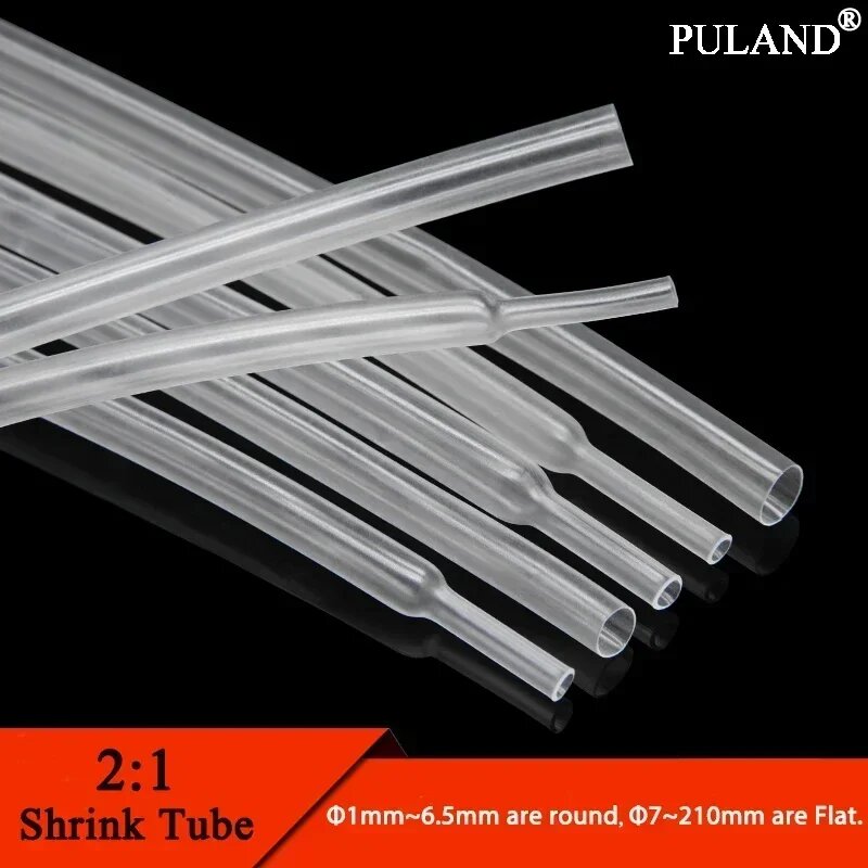 PULAND Термоусадочная трубка прозрачная 0,6-150 мм 1/3/5 м 1 meter, 8mm