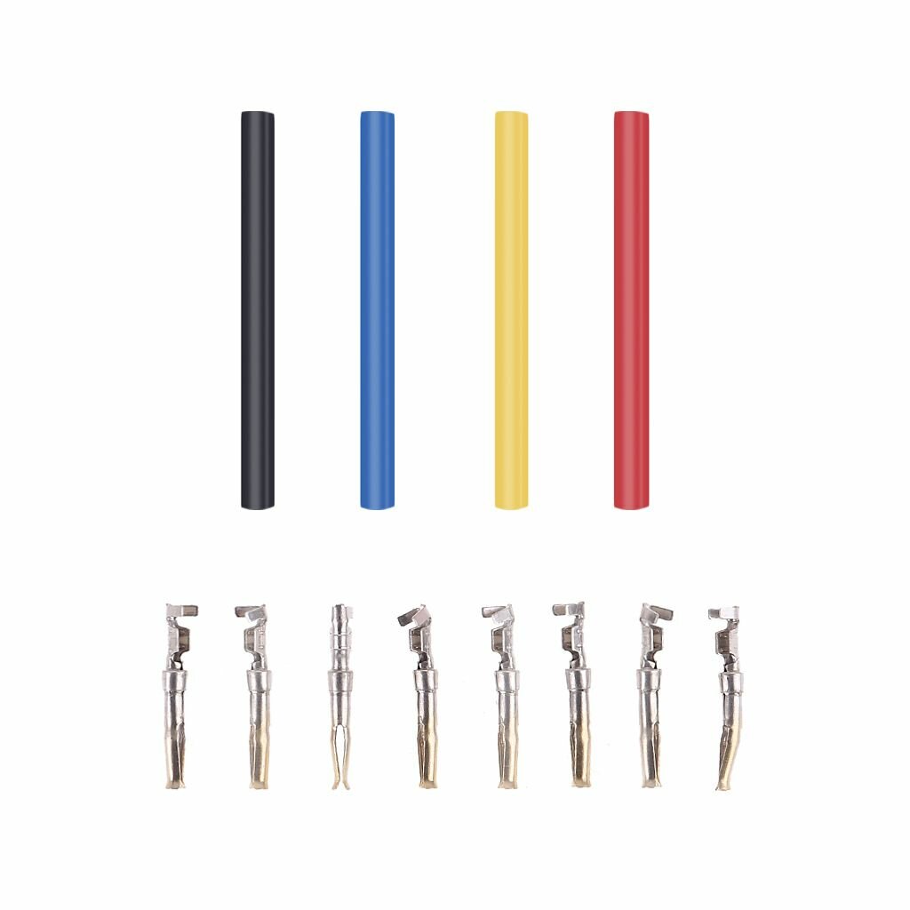 1 комплект из 8 шт, виниловая позолоченная вставка картриджа с термоусадочной трубкой, золотое покрытие