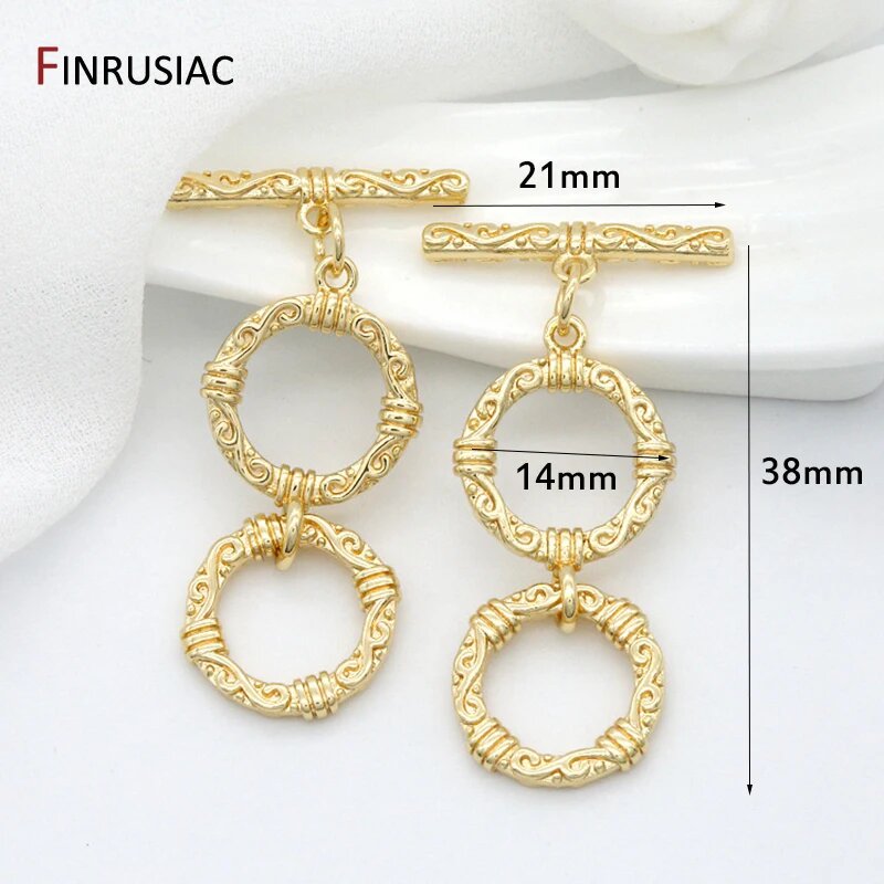 Комплект фурнитуры FINRUSIAC 14К позолота, 3 шт