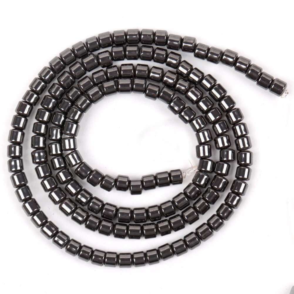 Круглые бусины из гематита 3х3 мм IYKWIM Серый, black