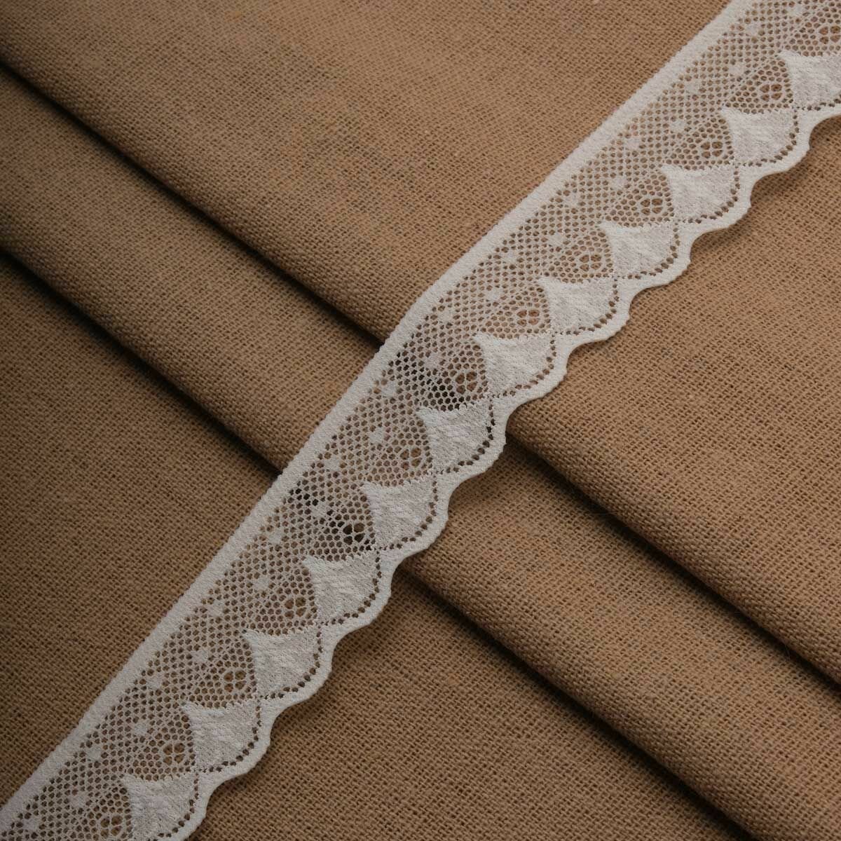 3AR2743 Кружево эластичное 2,5 см*22,86 м (белый)