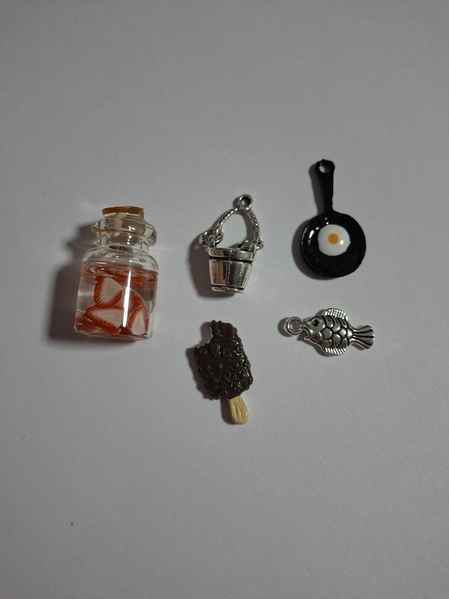 Набор миниатюр для ватной игрушки, куклы, 5 шт, металл, стекло, пластик