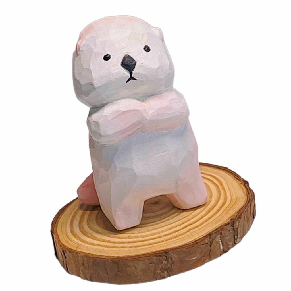 Фигурка животного ручной работы, резьба по дереву, скульптура, украшение для домашнего офиса, стола, ремесло гостиной