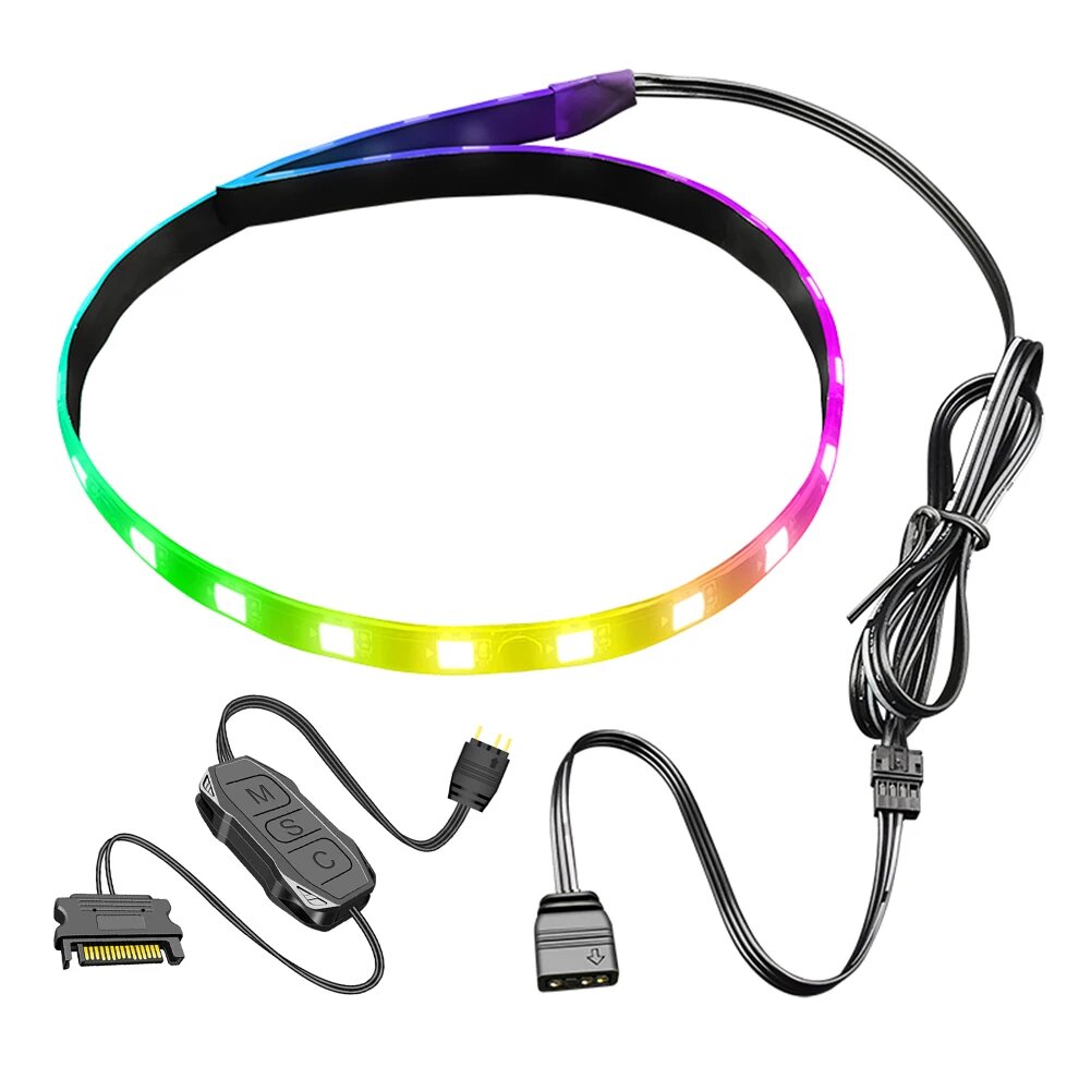 COOLMOON CM-LS40 RGB светодиодная лента для ПК, с контроллером, 40 см