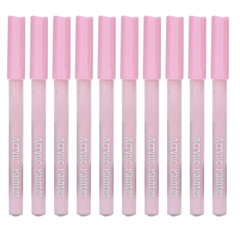 10 шт. 1100М Акриловые маркеры Нетоксичные акварельные ручки для рисования на камнях, керамике, стек