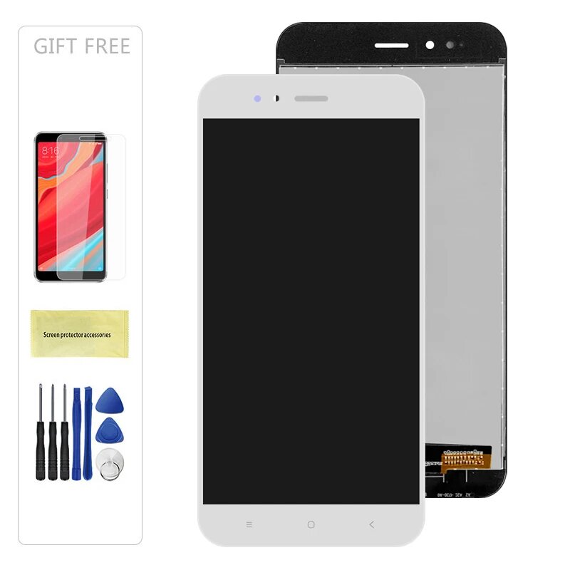 ЖК-дисплей AMOLED 5,5 дюйма для Xiaomi Mi A1, сенсорный экран с дигитайзером в сборе для Xiaomi MiA1, Mi 5X, Mi5X, MDG2, MDI2, экран с рамкой White NO Frame