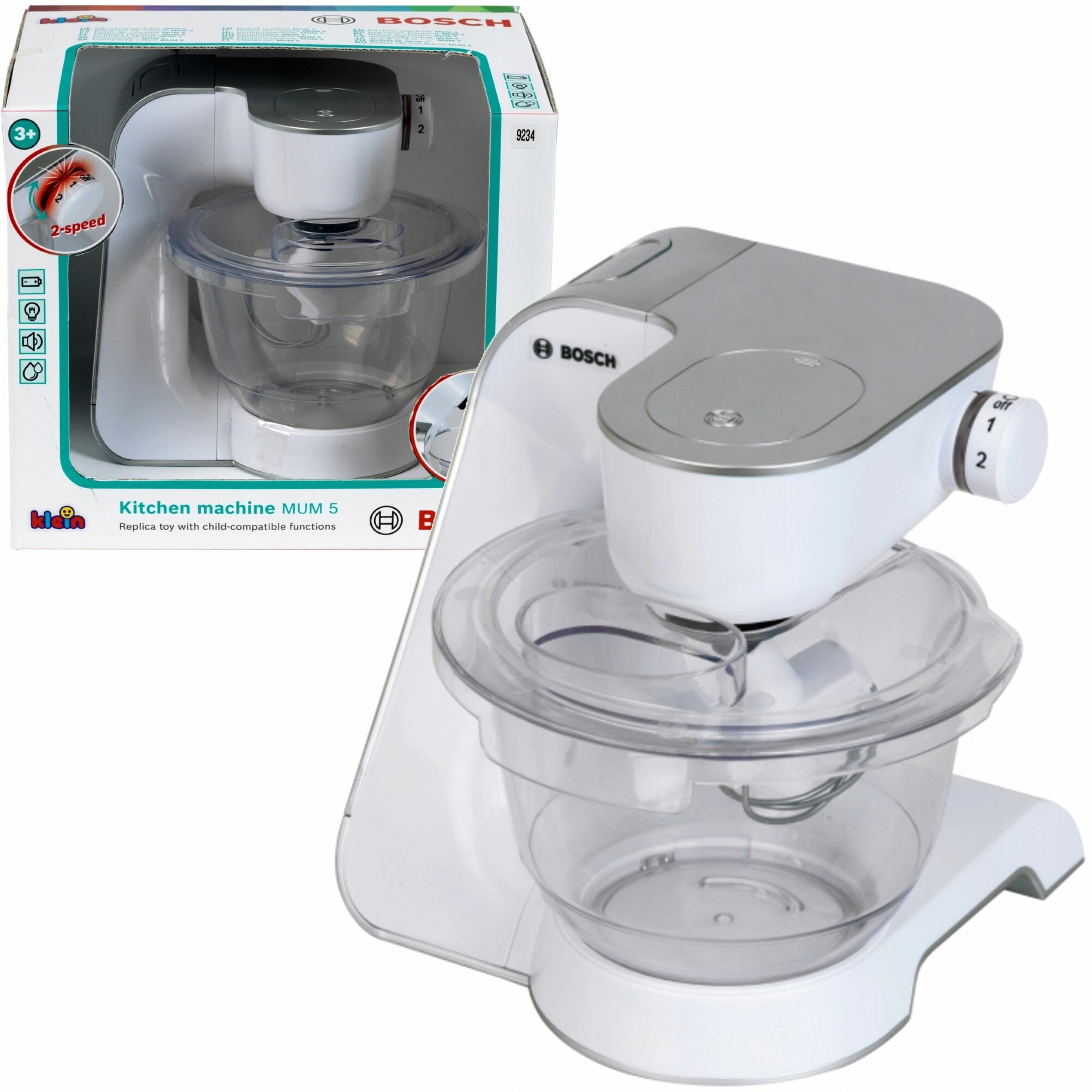 Игрушечная кухонная техника Klein - Кухонный детский комбайн Bosch, серебристый - 9234