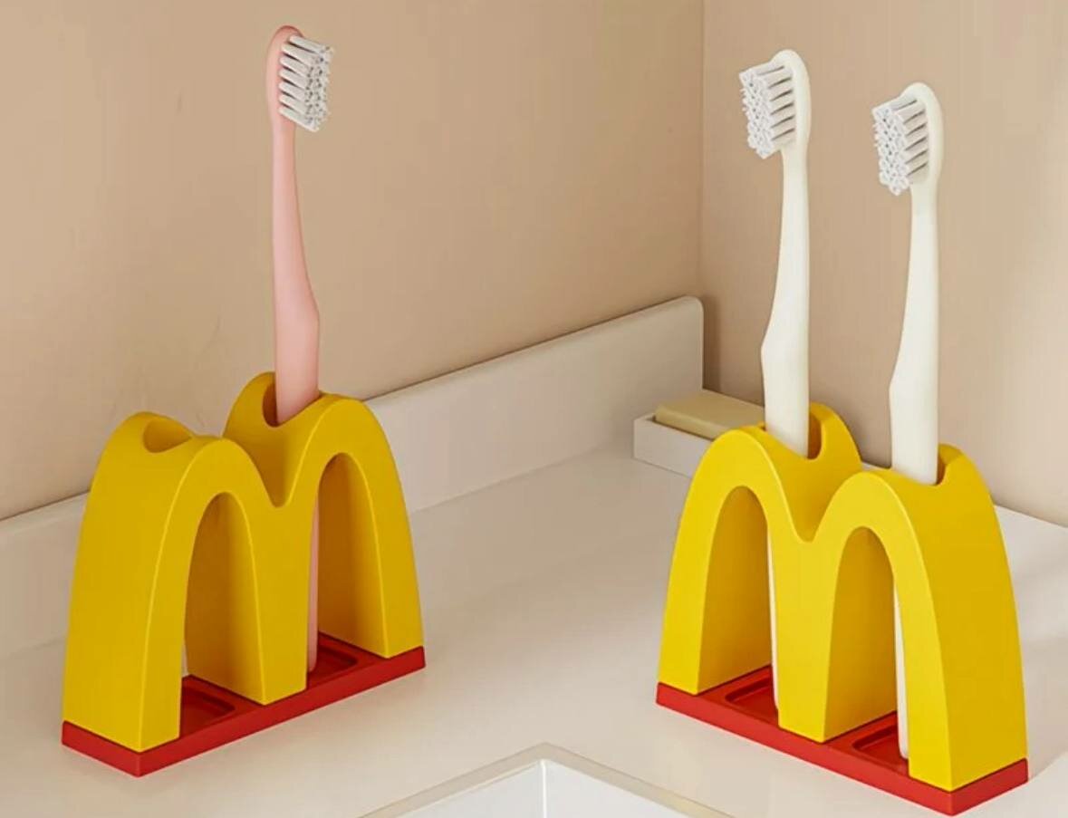 McDonald’s держатель для зубной щетки, желто-красный, подставка для зубных щеток