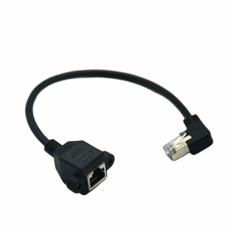 Сетевой удлинительный кабель Ethernet LAN, 8P8C FTP STP UTP Cat5, с винтовым креплением, под прямым углом, вверх-вниз
