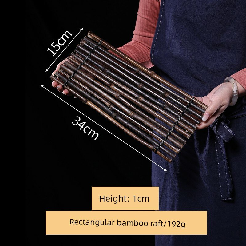 Прямоугольный бамбуковый поднос для украшения суши, 34x15 см, большой поднос для японской кухни