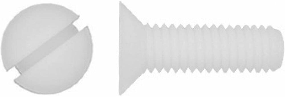 Винт DIN963 М8х25 полиамид SL 12х2.0 (упак 20 шт)