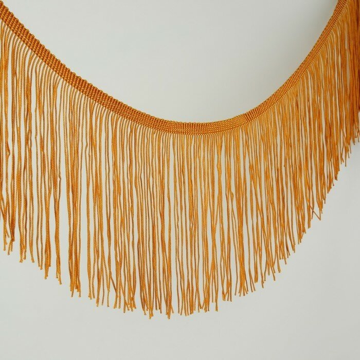 Тесьма декоративная «Бахрома», 15 см, 5 ± 0,5 м, цвет золотисто-бежевый