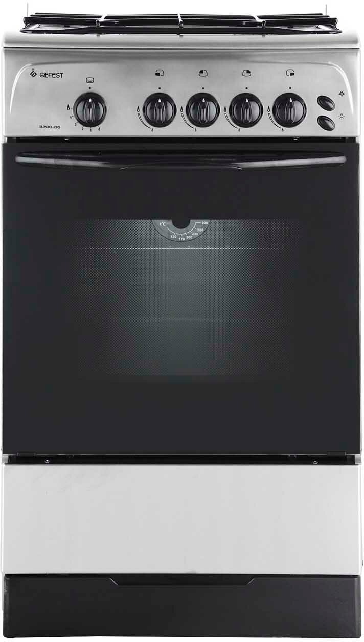Газовая плита Gefest 3200-06 К62, нержавеющая сталь, очистка гидролизная