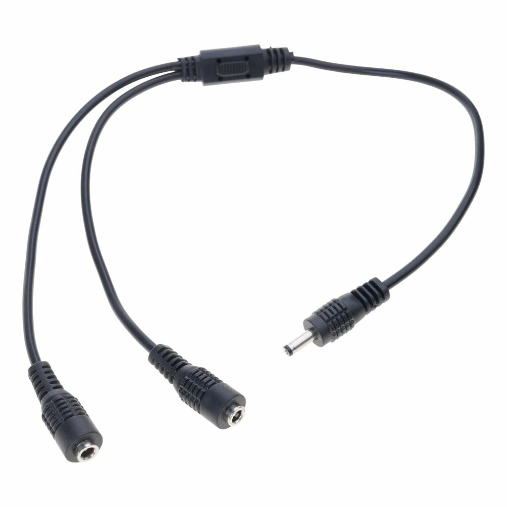 1-2 Way Power Spliter Кабель самца 3,5 мм x 1,35 мм Адаптер Адаптер для светодиодных полос камеры видеонаблюдения