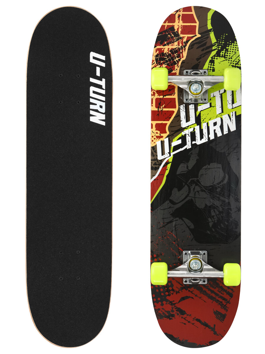 Скейтборд "Ритм" деревянный, основа алюминий (79х20х8,5см)(колеса ПУ 50х36мм) (арт. СКБ-3416)