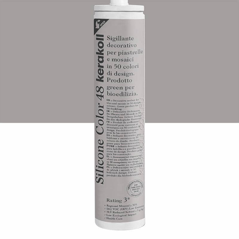 Герметик KERAKOLL SILICONE COLOR (50 цветов Design), Цвет 48 (Серо-розовый) 310 мл.