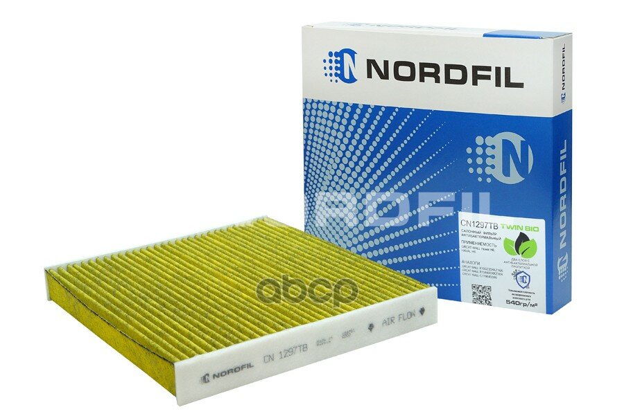 Фильтр салона антибактериальный TWIN BIO GREAT WALL Hover H6 1.5T 11.2013-10.2016 2.0D 06.2012-1 NORDFIL арт. cn1297tb