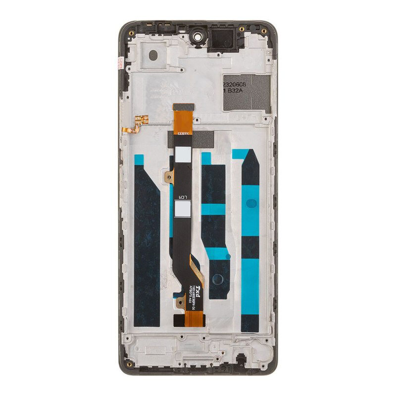 Дисплей (экран) в сборе с тачскрином для Tecno Pova 5 (LH7n) черный с рамкой (Premium LCD) / 1080x2460