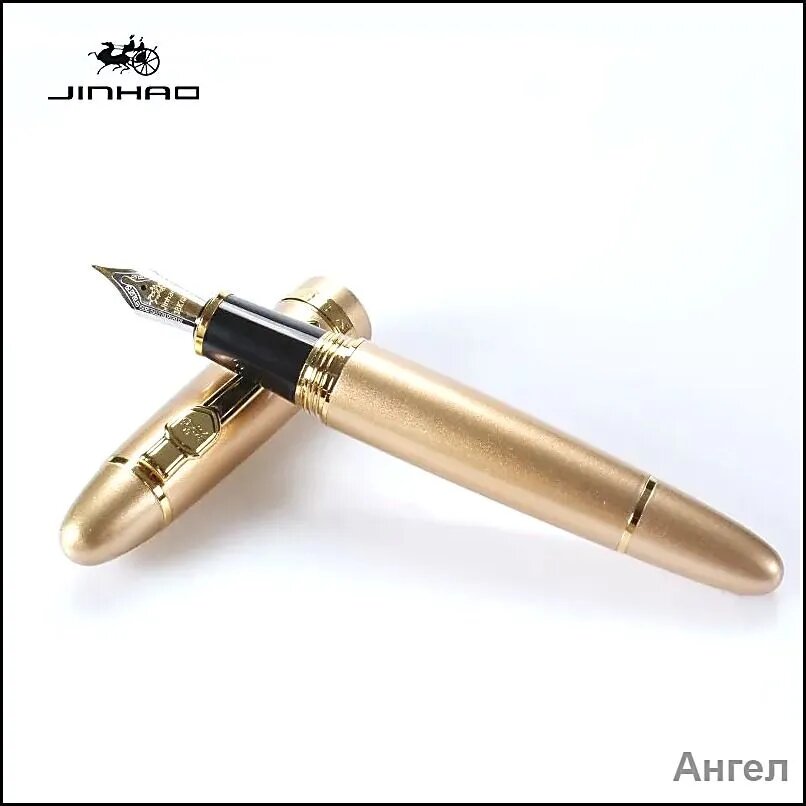 (1 штука) Перьевая ручка Jinhao 159 средней и тонкой работы Золотистый цвет Сталь