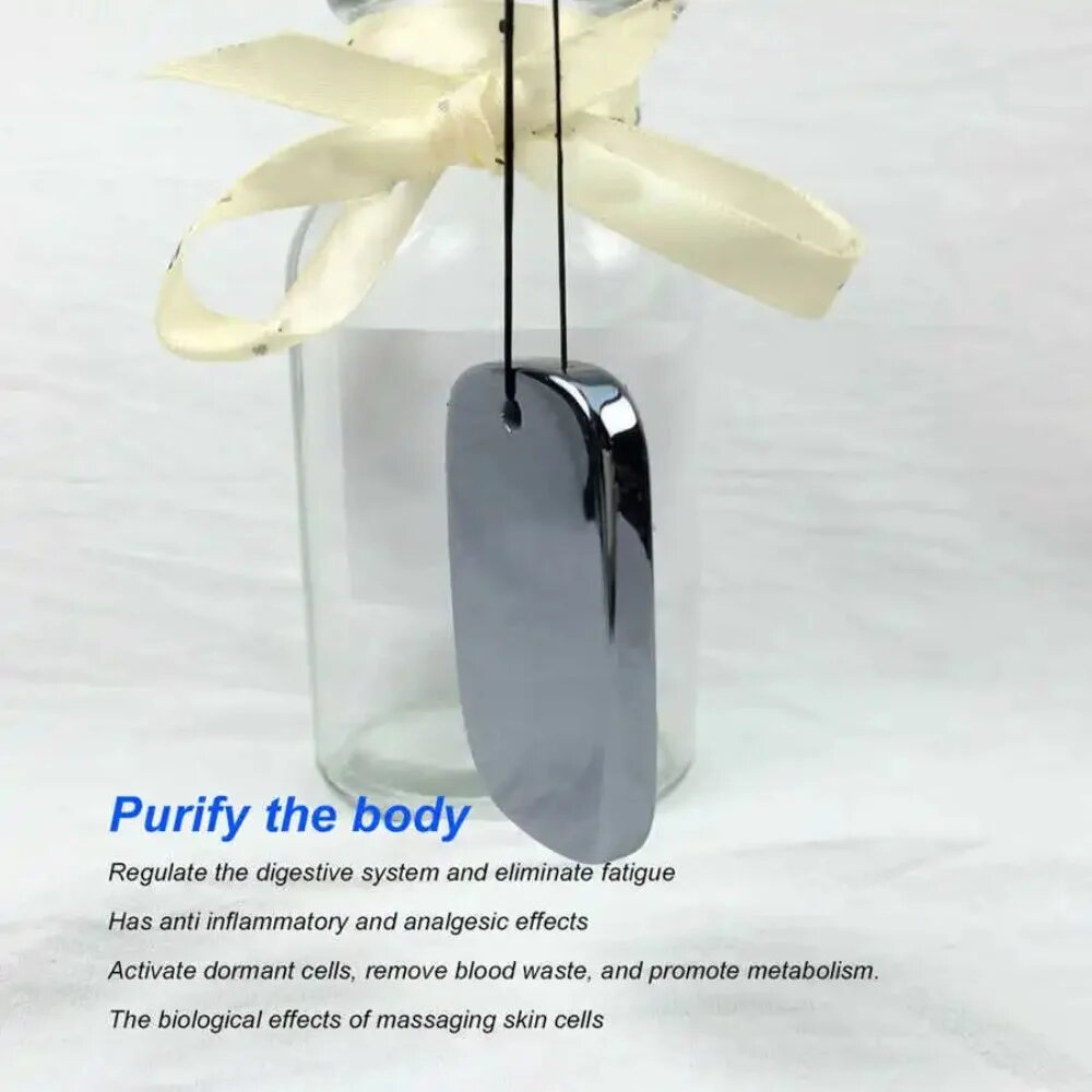 Ожерелье из натурального терагерцового энергетического камня прямоугольной формы, ювелирный кулон «сделай сам», снимает усталость, повышает физический стимулирует меридианы