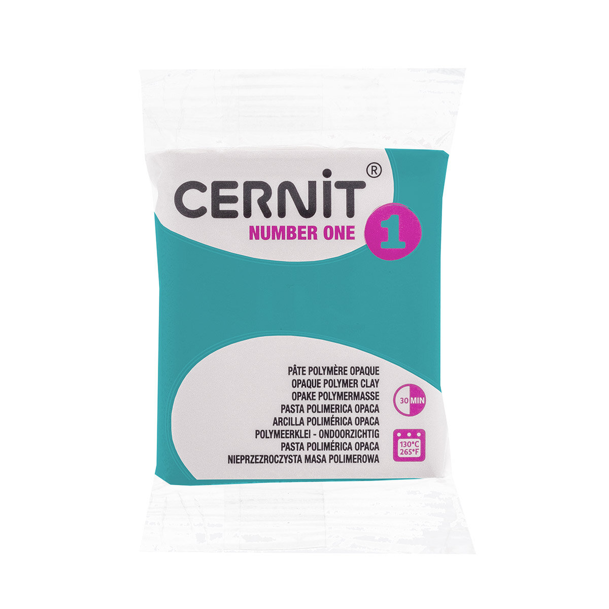 Полимерная глина запекаемая (пластика), Cernit № 1, 56 г (230 ярко-голубой)