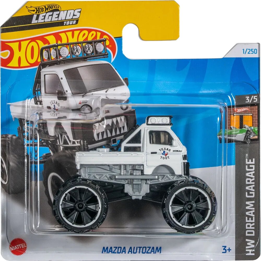Машинка Hot Wheels Mazda Autozam 1/64 Масштаб - Белая Металлическая Коллекционная модель