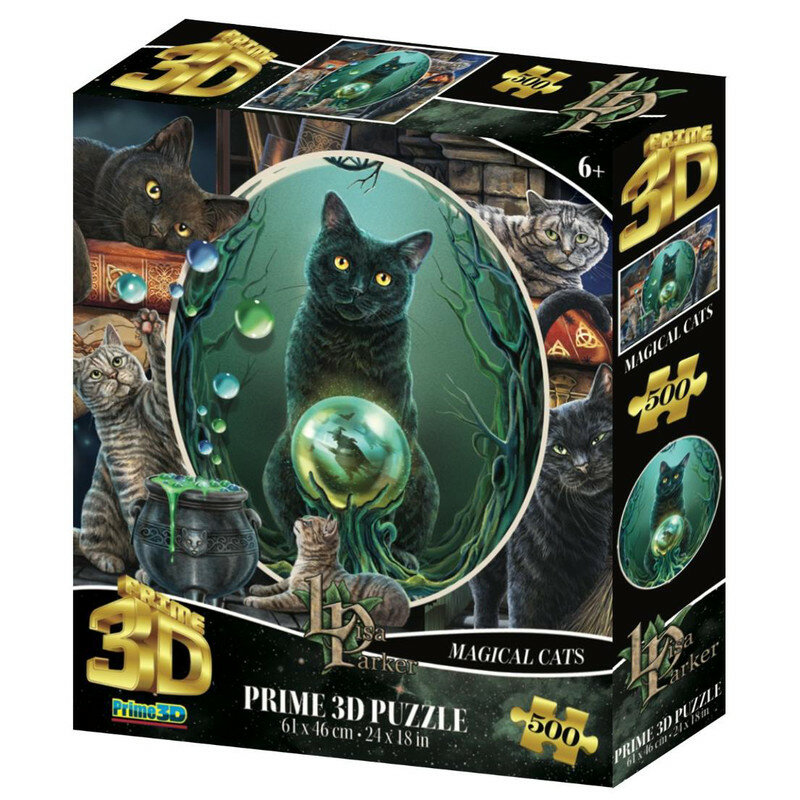 Пазл Prime 3D Puzzle Magical Cats Коллаж Кошки 500 деталей 61х46см Паркер Лиза PG0923 6+