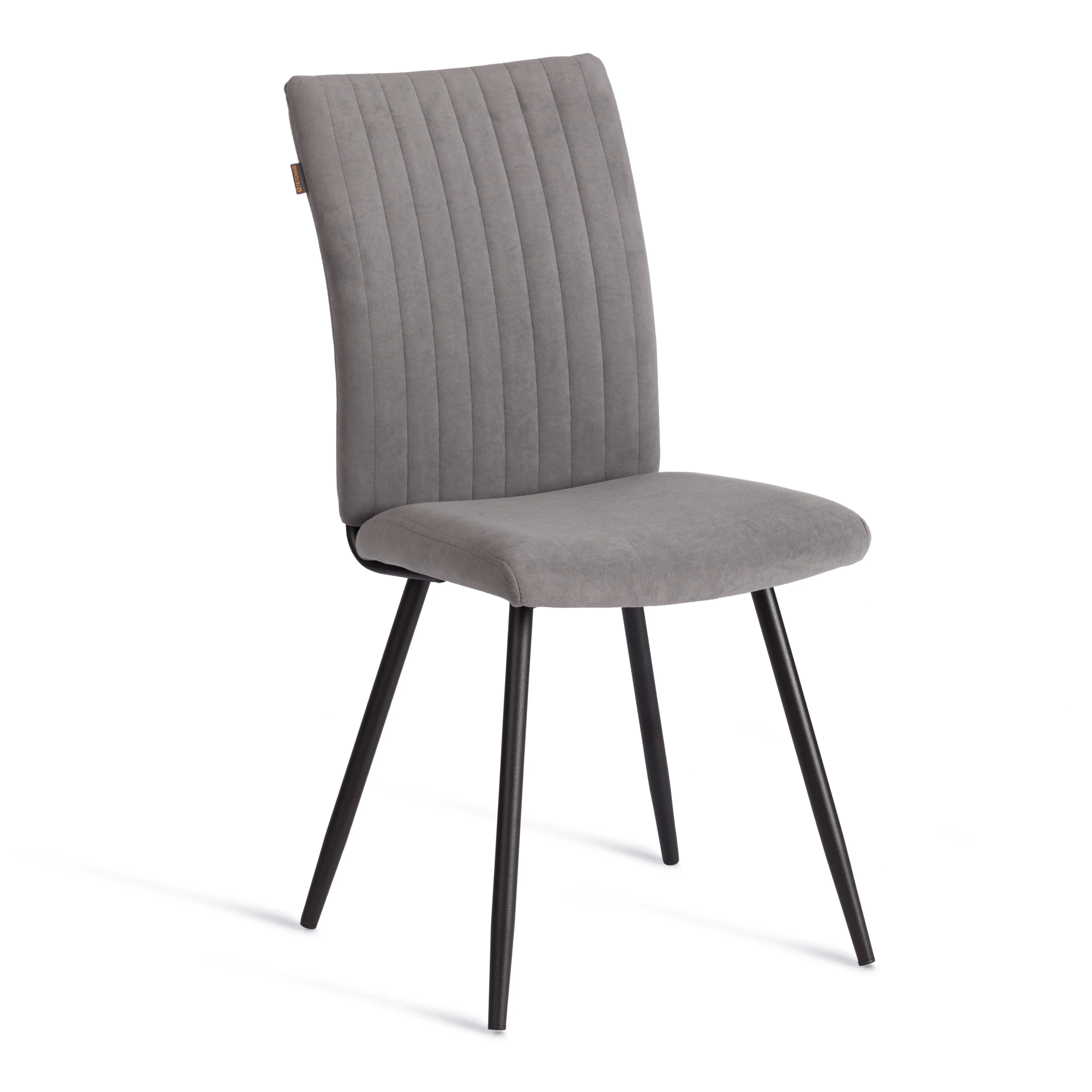 Стул обеденный Monte Carlo Tetchair серый, ткань и металл, мягкое сиденье, без подлокотников