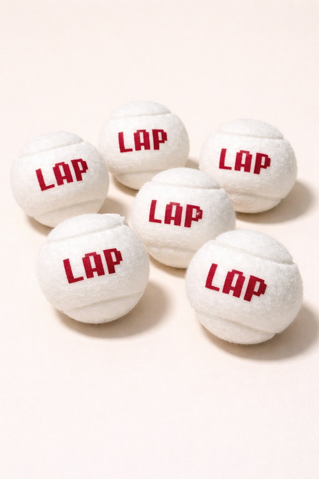 Комплект мячей для игры в Русскую лапту/ теннис мяч 6 шт. диаметр 6,5см белый мяч