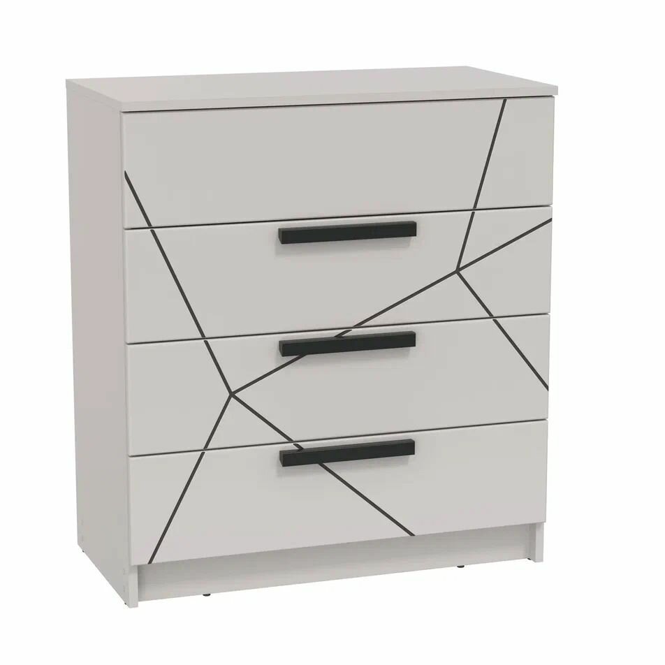 Комод с ящиками 67.20 Брандо, кашемир, 80х42х90 см, МДФ геометрия