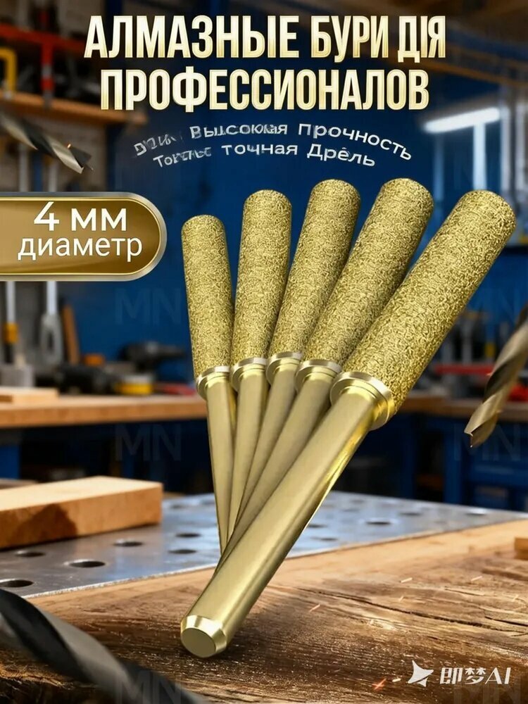 Набор алмазных шлифовальных головок для заточки цепей бензопилы