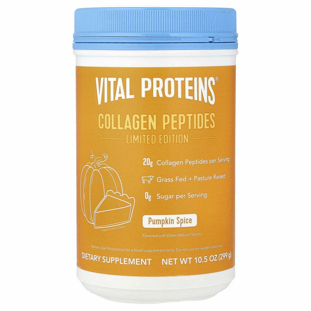 Vital Proteins, пептиды коллагена, со вкусом тыквы, 299 г (10,5 унции)