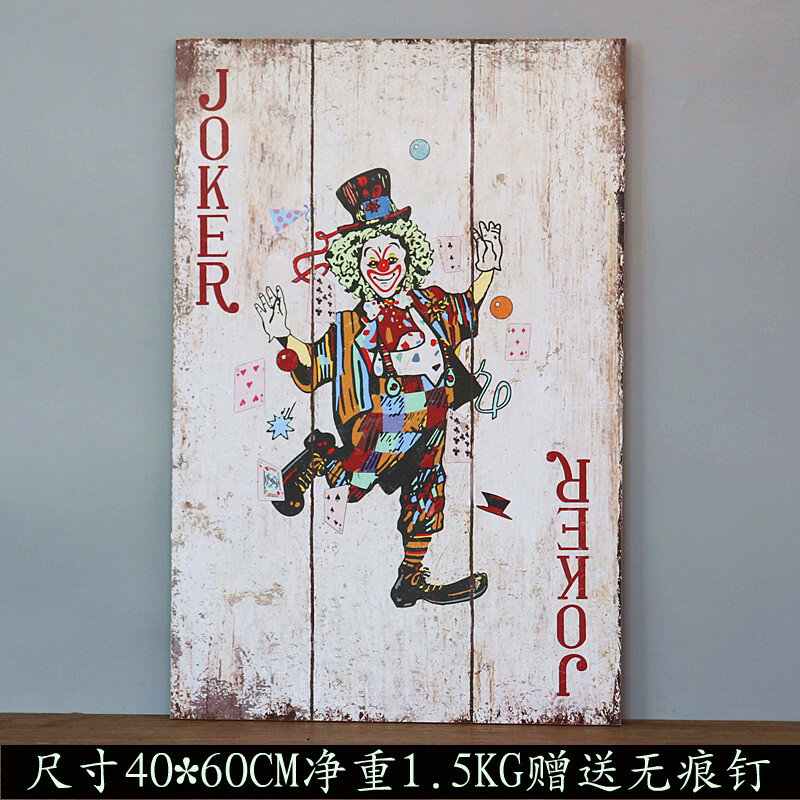 Винтажная картина из игральных карт на дереве для декора стен баров, кафе, ресторанов, креативное подвесное украшение для гостиной.