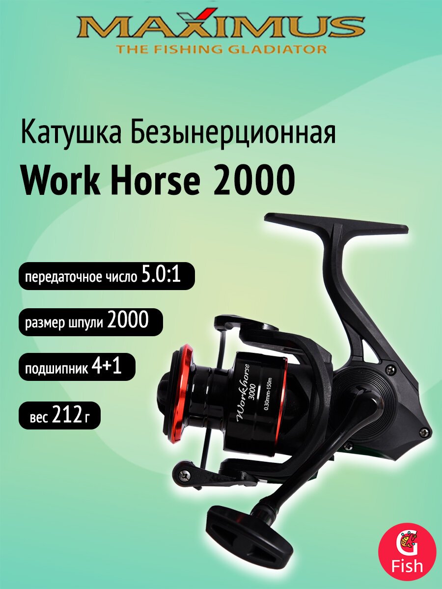 Катушка безынерционная Maximus Work Horse 2000 (4+1 подшипник)